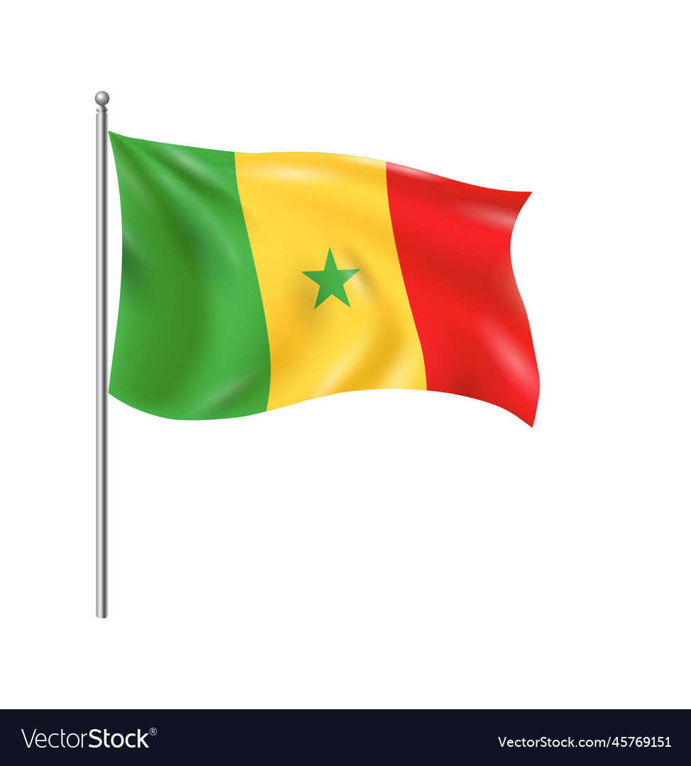 Senegal national flag composition Royalty Free Vector Image
