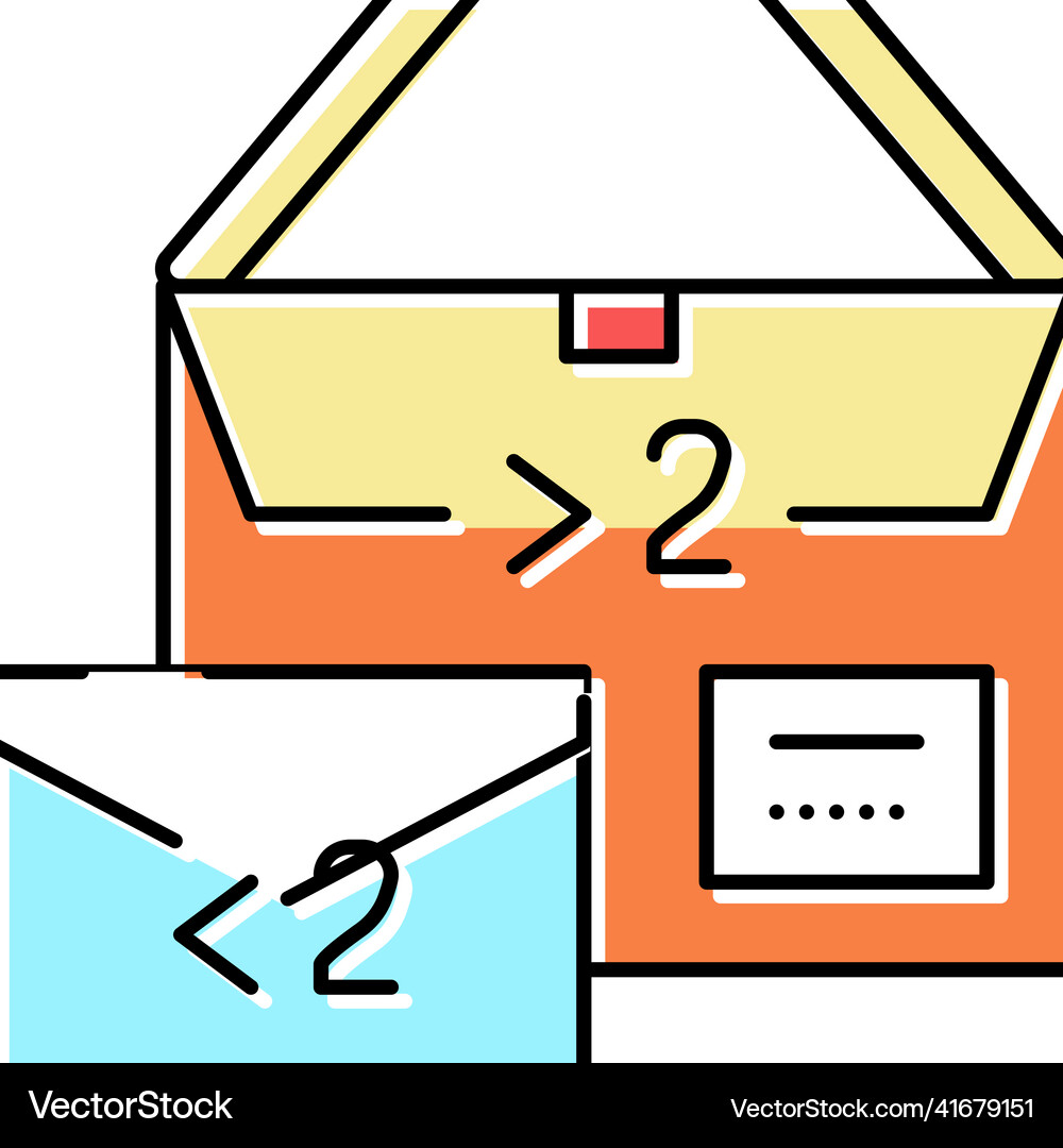 Size weight restrictions color icon Royalty Free Vector