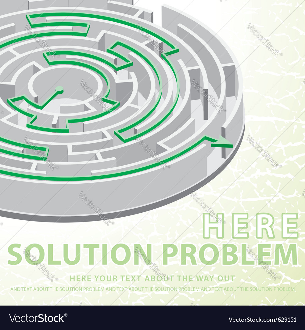 Solution concept Royalty Free Vector Image - VectorStock