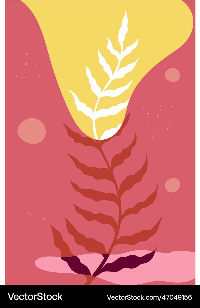 Abstract minimalist poster with various shapes Vector Image