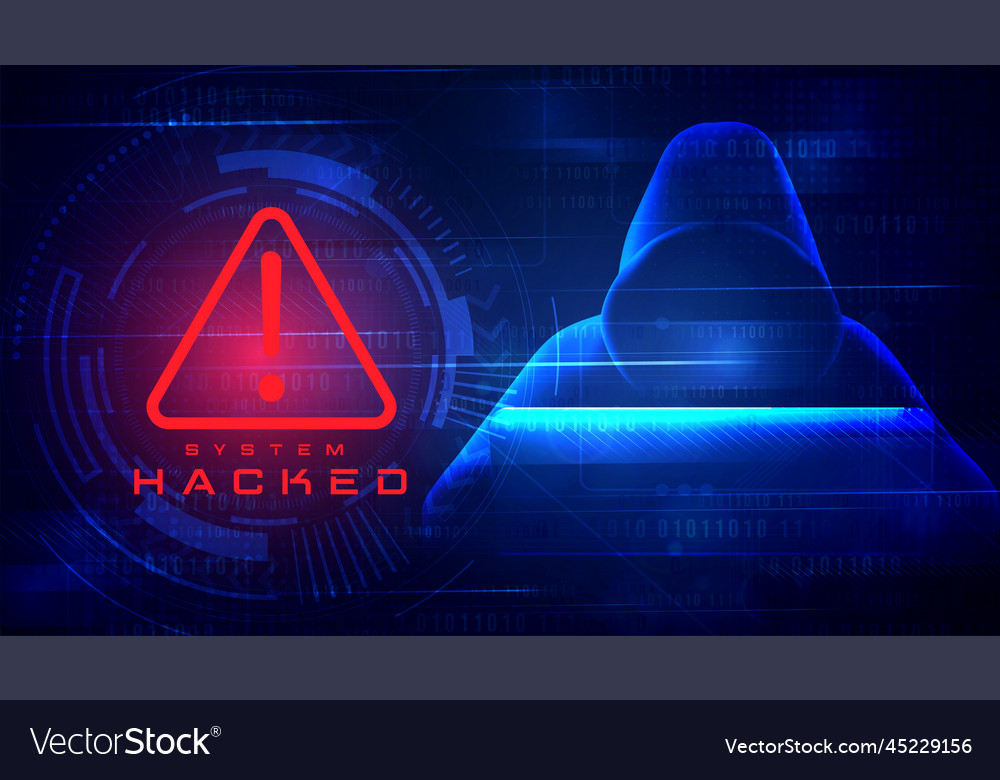 Cybersecurity hacker data security technology blue