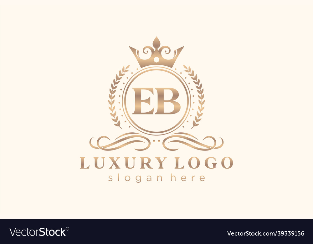 Initial letter royal luxury logo template Vector Image