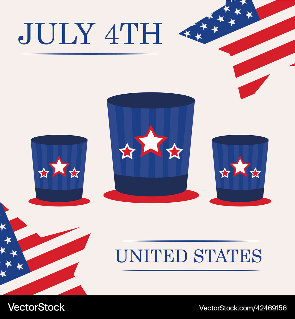 July 4th united states Royalty Free Vector Image