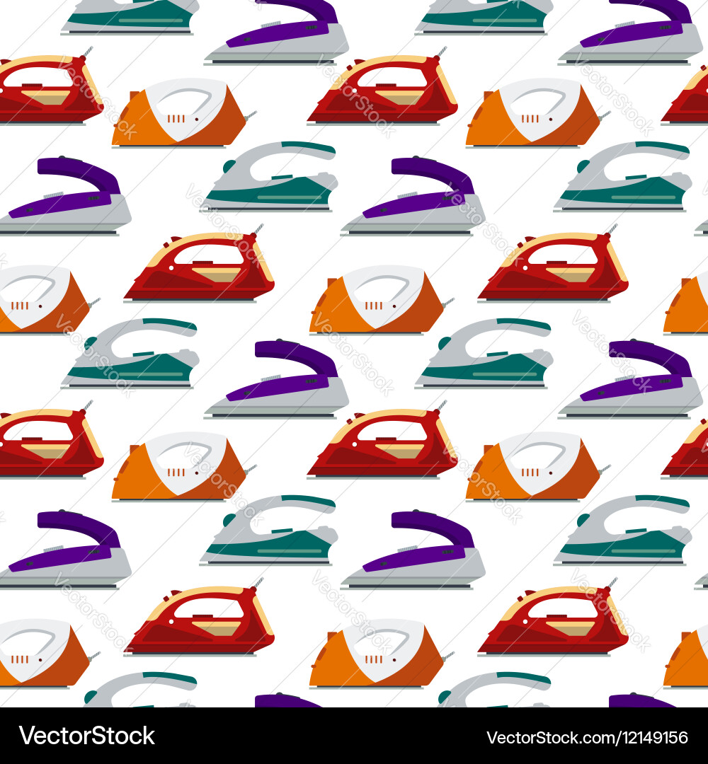 Seamless pattern colorful irons Royalty Free Vector Image