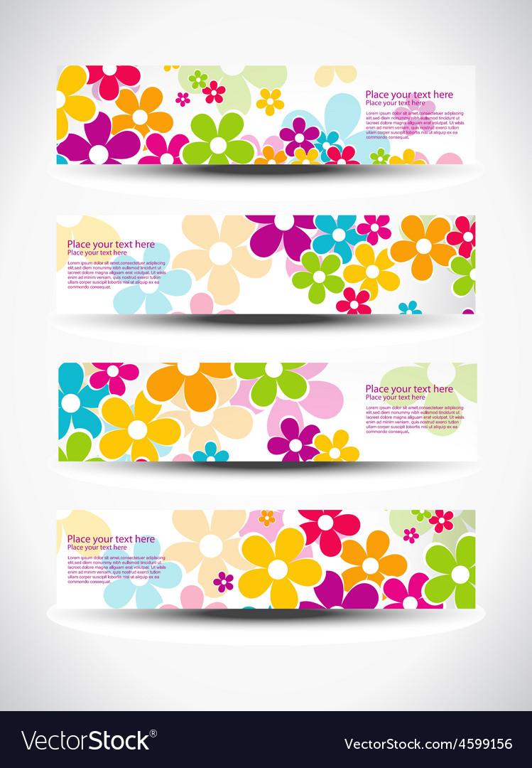 Set headers Royalty Free Vector Image - VectorStock