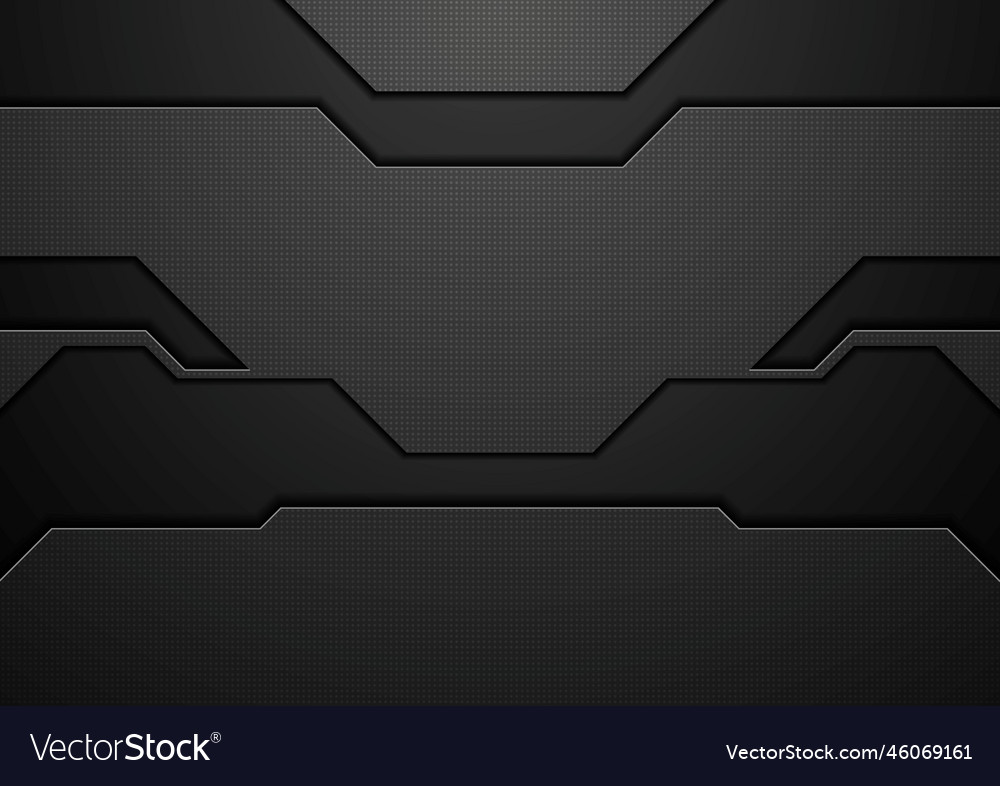 Abstract black technology concept design Vector Image