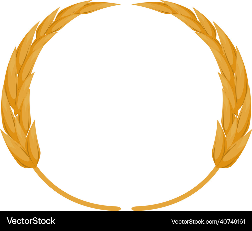Golden spikes weath crown Royalty Free Vector Image