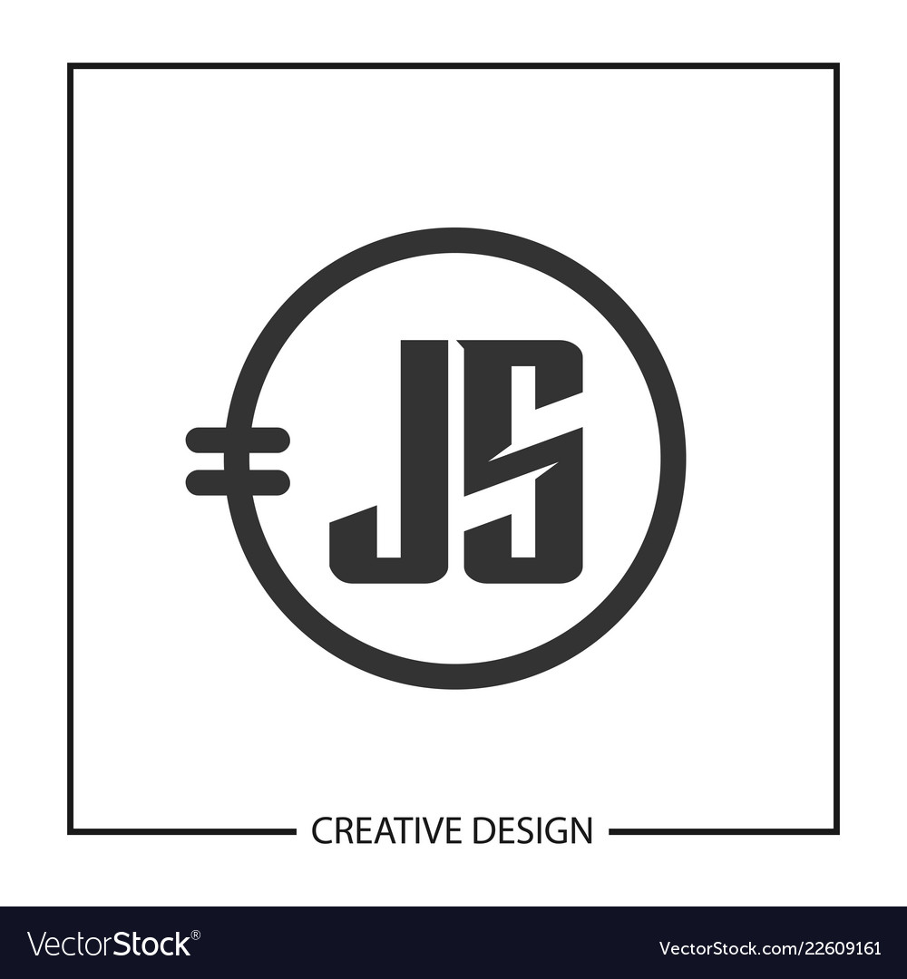Initial js letter logo template design Royalty Free Vector