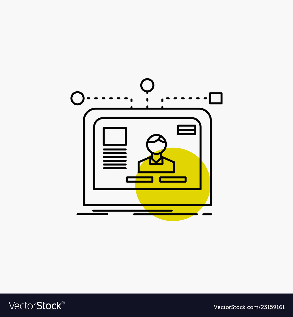 Interface website user layout design line icon Vector Image