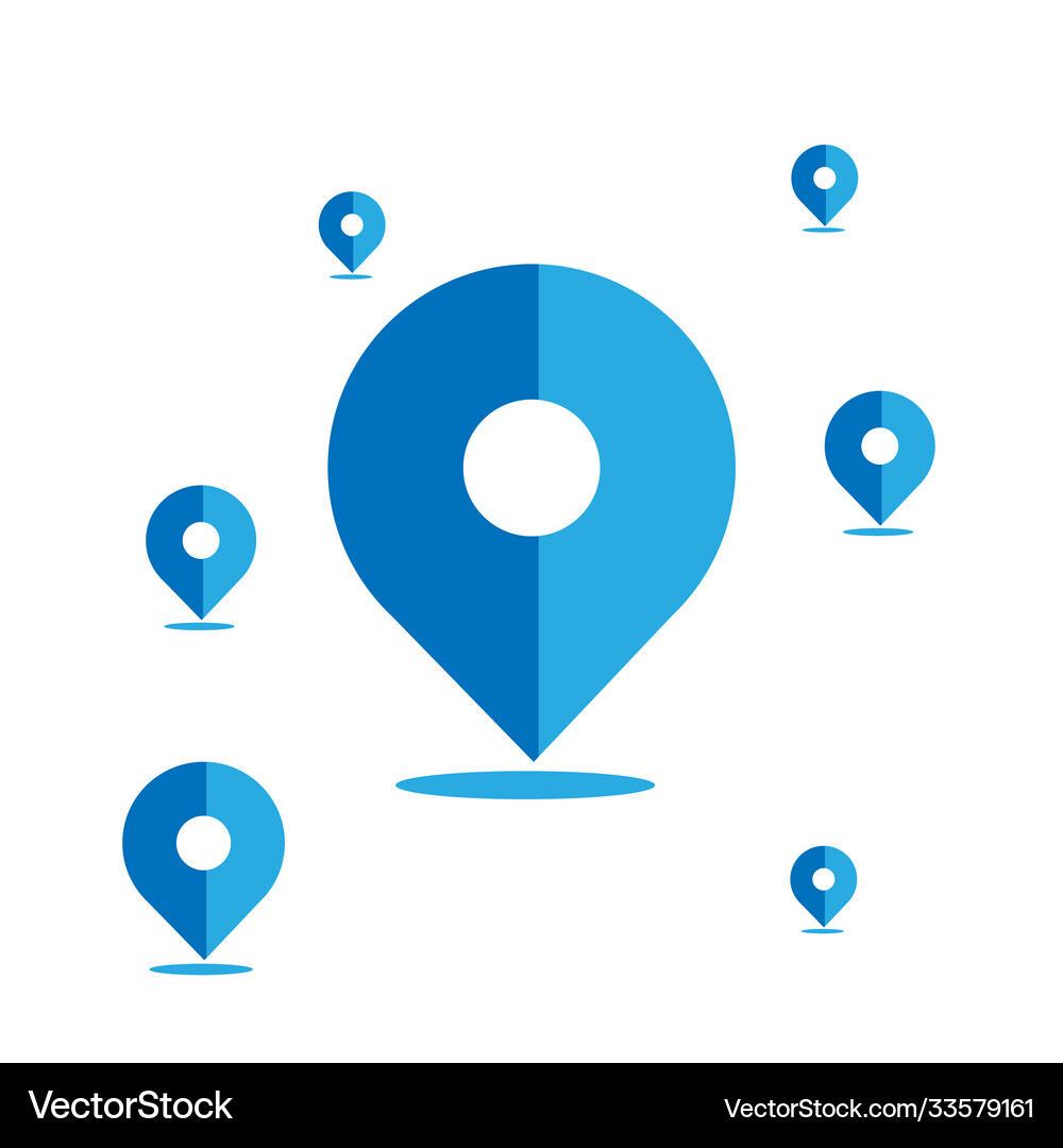 Location pin icon symbol on white background Vector Image