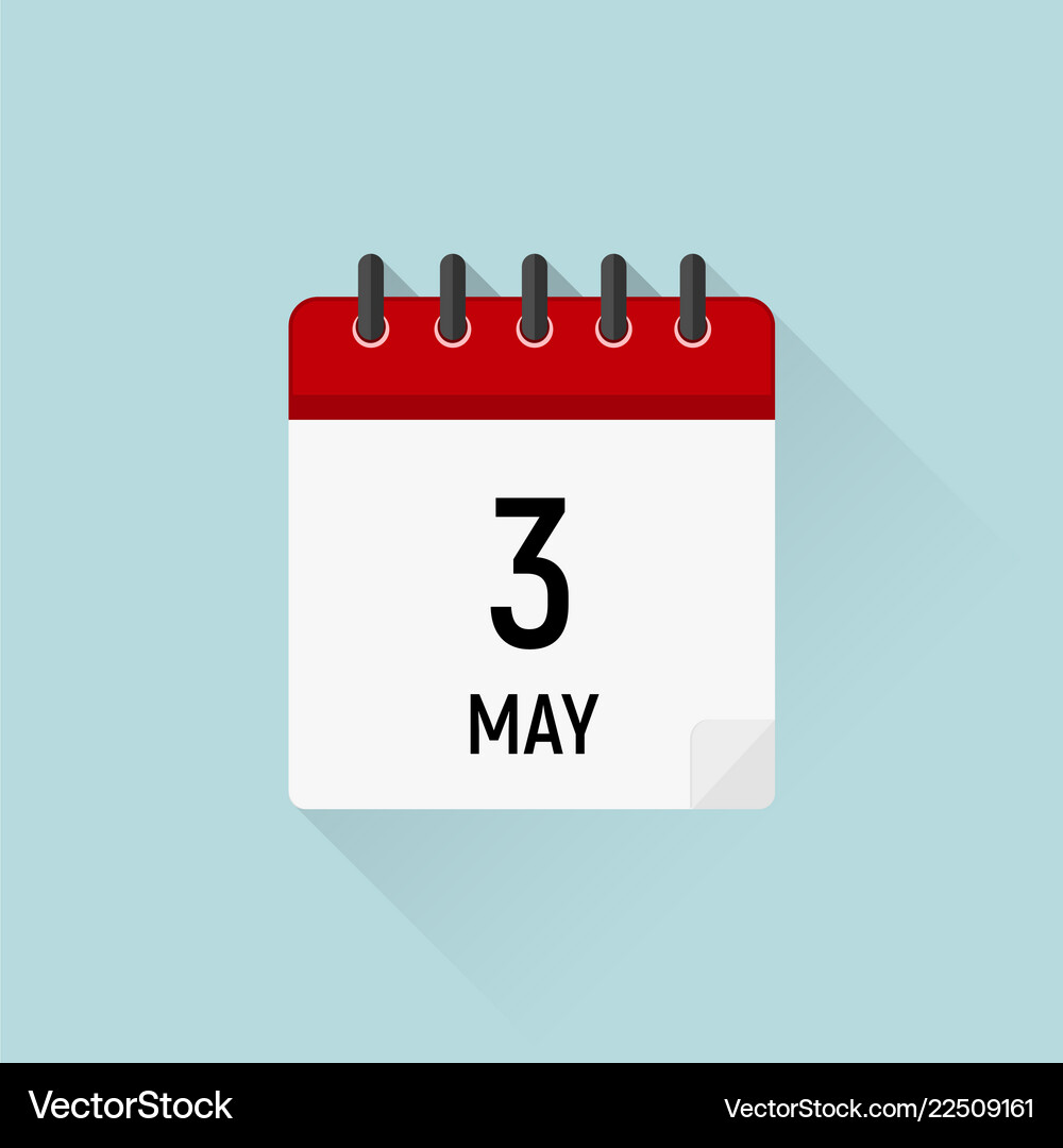 May 3 teachers day calendar icon data days Vector Image
