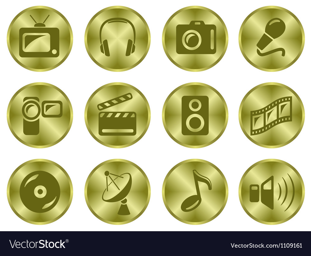 Multimedia buttons Royalty Free Vector Image - VectorStock
