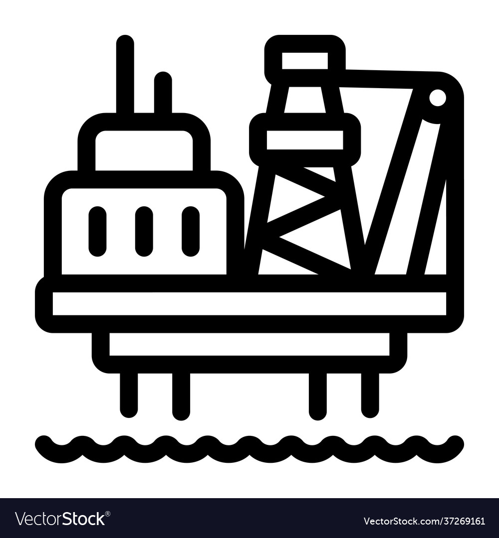 Offshore rig Royalty Free Vector Image - VectorStock