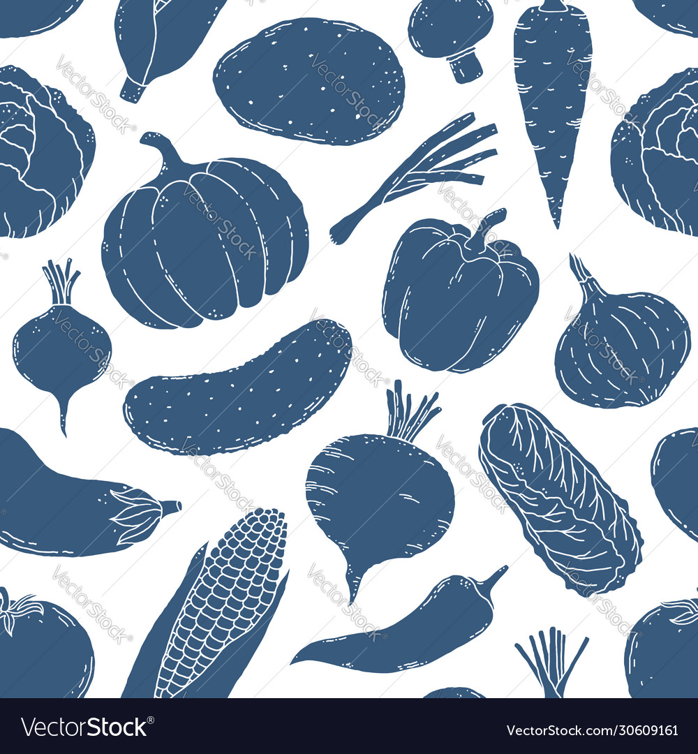 Pattern with vegetables Royalty Free Vector Image