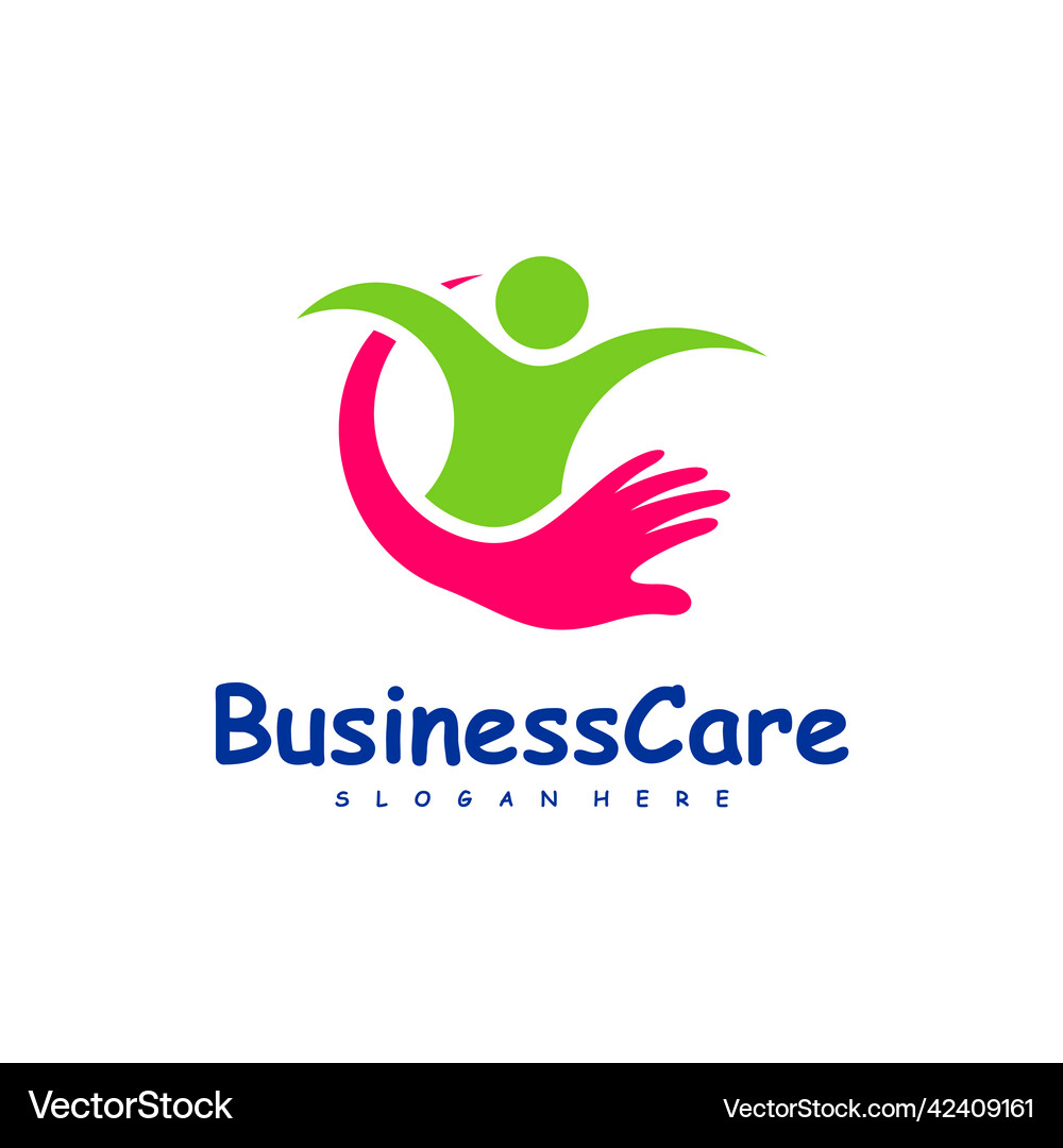 People care logo design icon symbol template Vector Image
