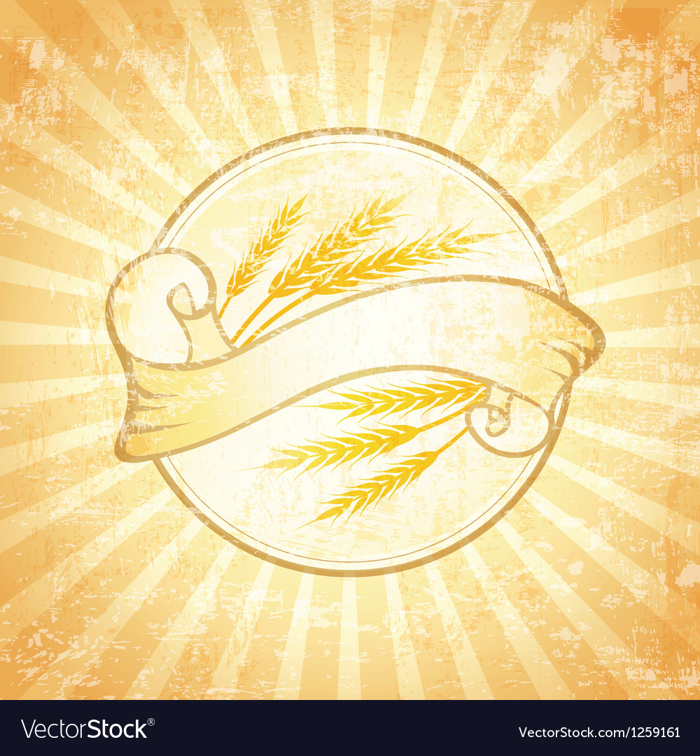 Wheat label background Royalty Free Vector Image