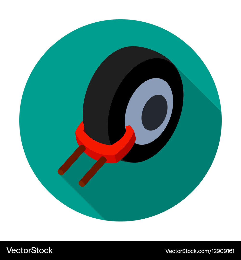 Wheel clamp icon in flat style isolated on white Vector Image