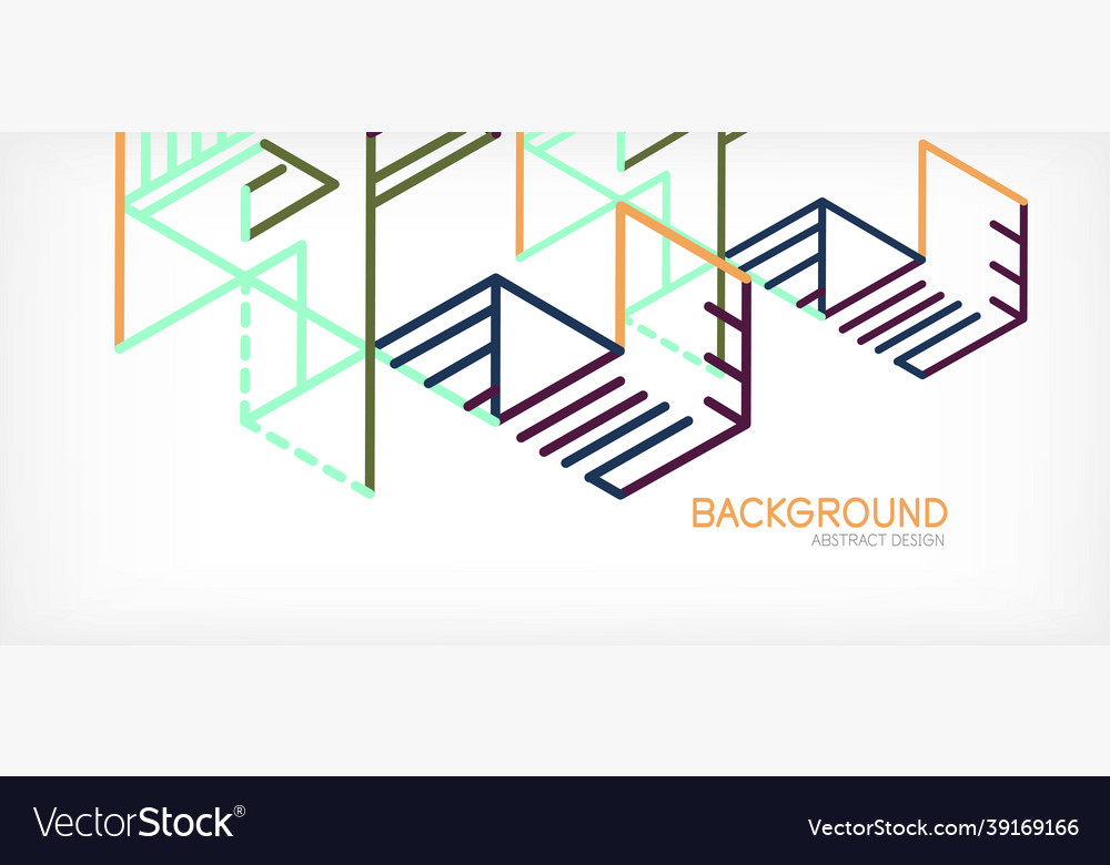 Abstract background color lines on white Vector Image