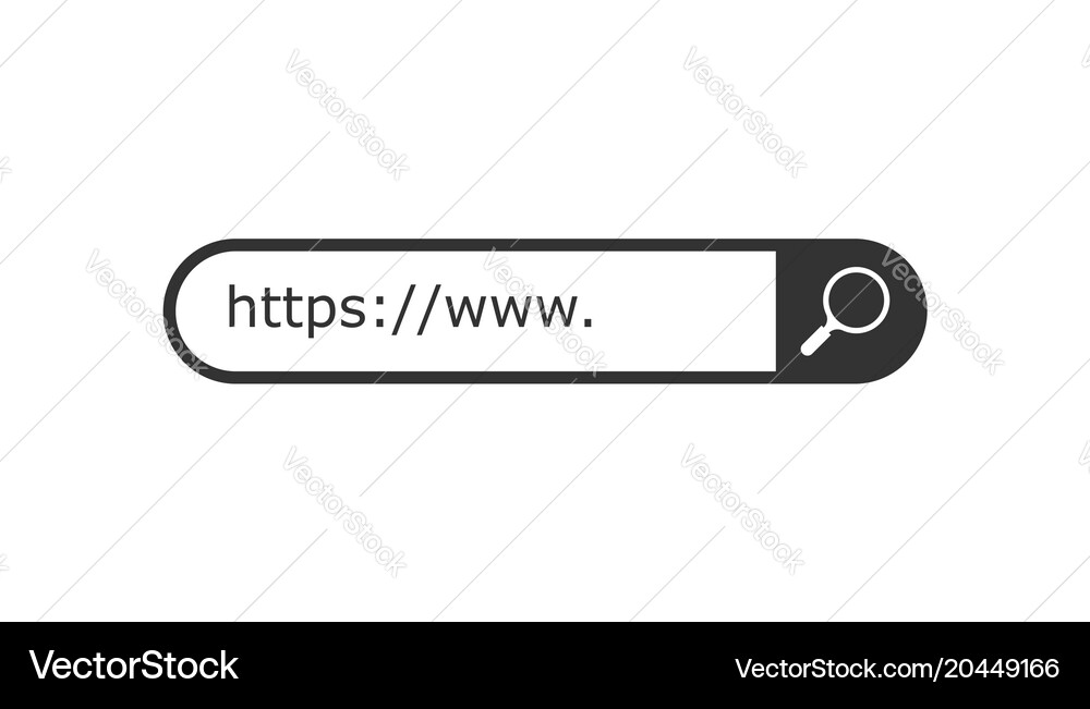 Address and navigation bar icon business concept Vector Image