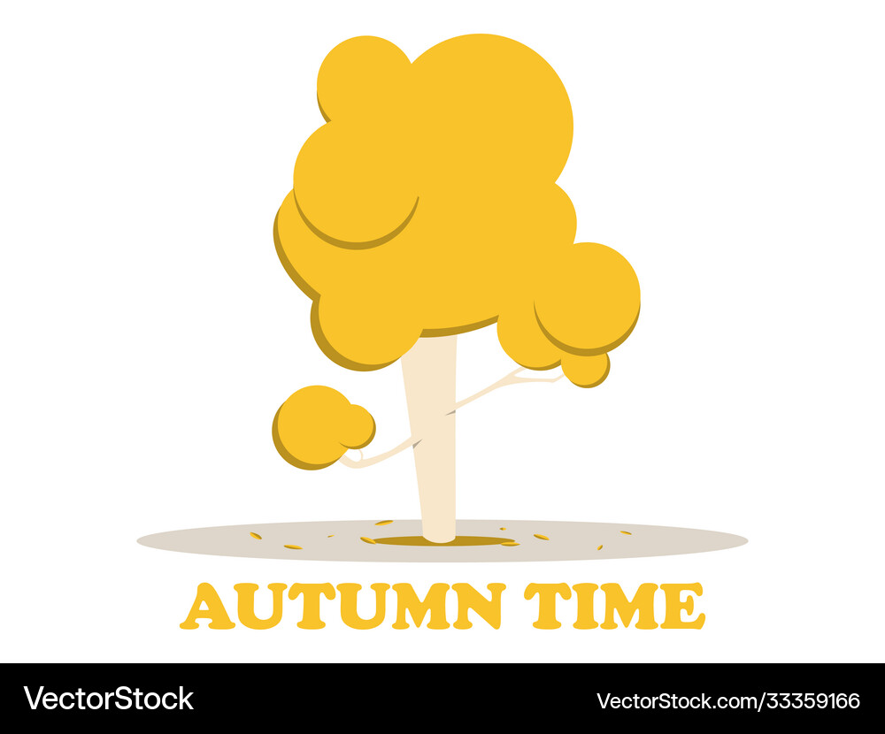 Autumn trees paper cut isolated on white Vector Image