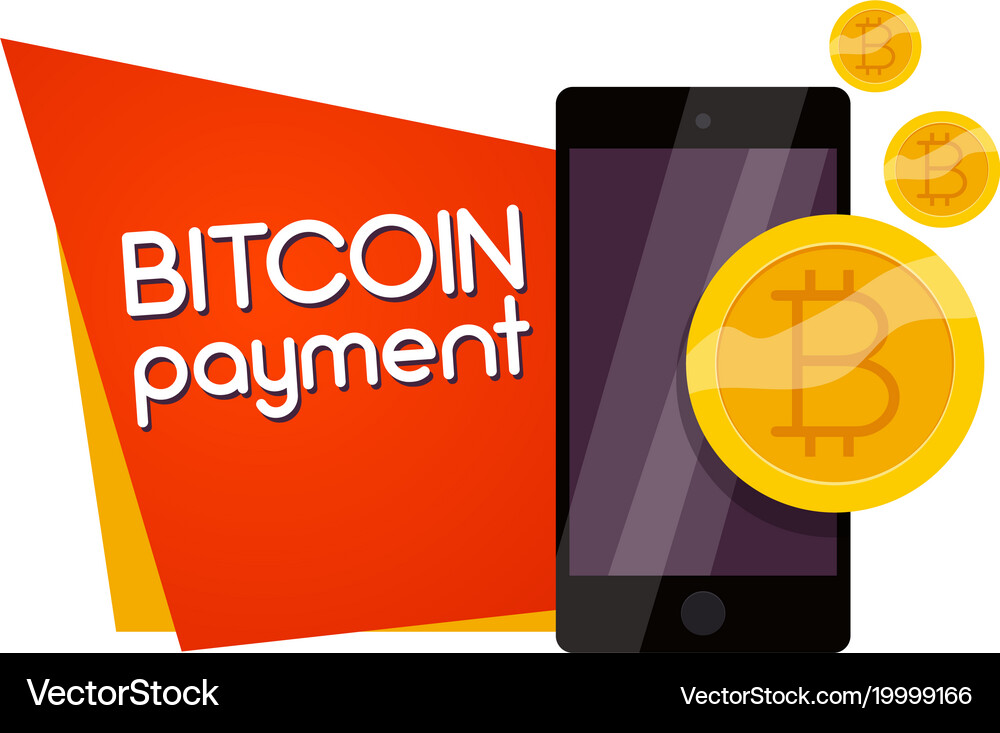 Bitcoin payment icon cartoon style Royalty Free Vector Image