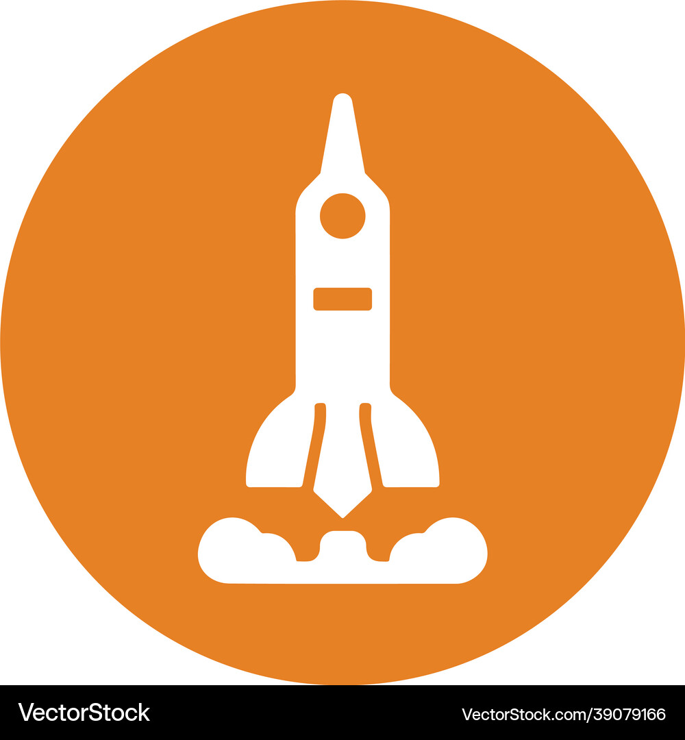 Browser startup icon orange color eps Royalty Free Vector