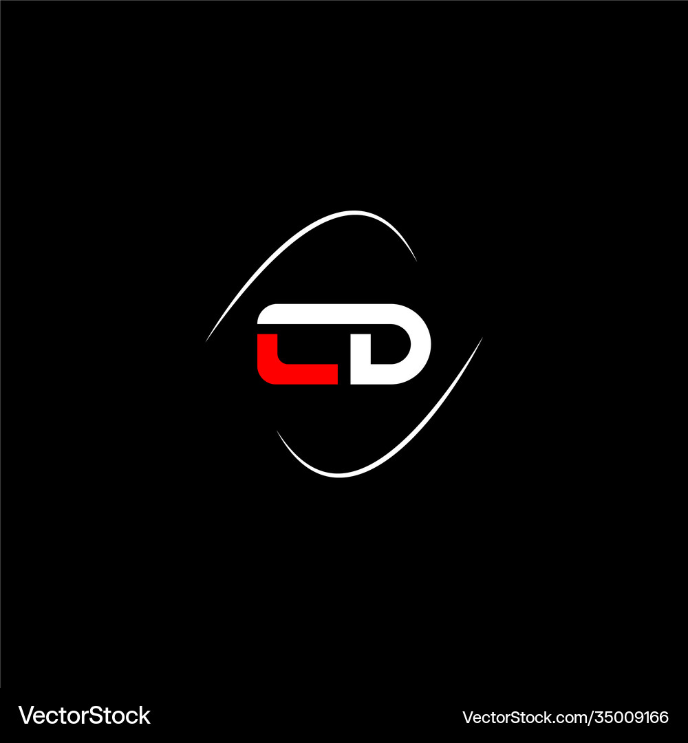 C d letter logo abstract design on black color Vector Image