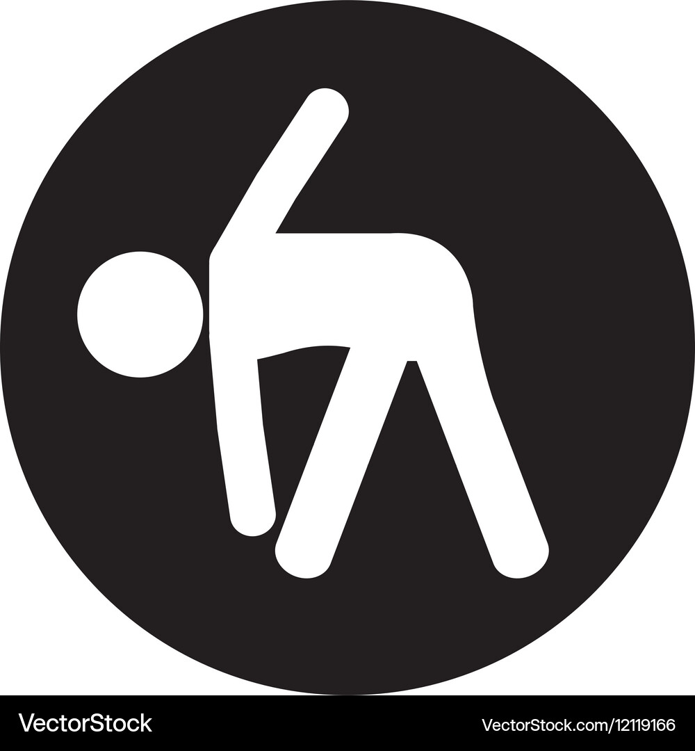 Exercise pictograph icon image Royalty Free Vector Image