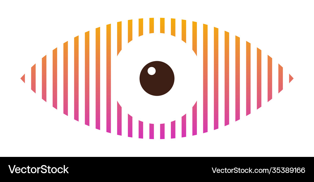 Eye icon human symbol isolated on white Royalty Free Vector