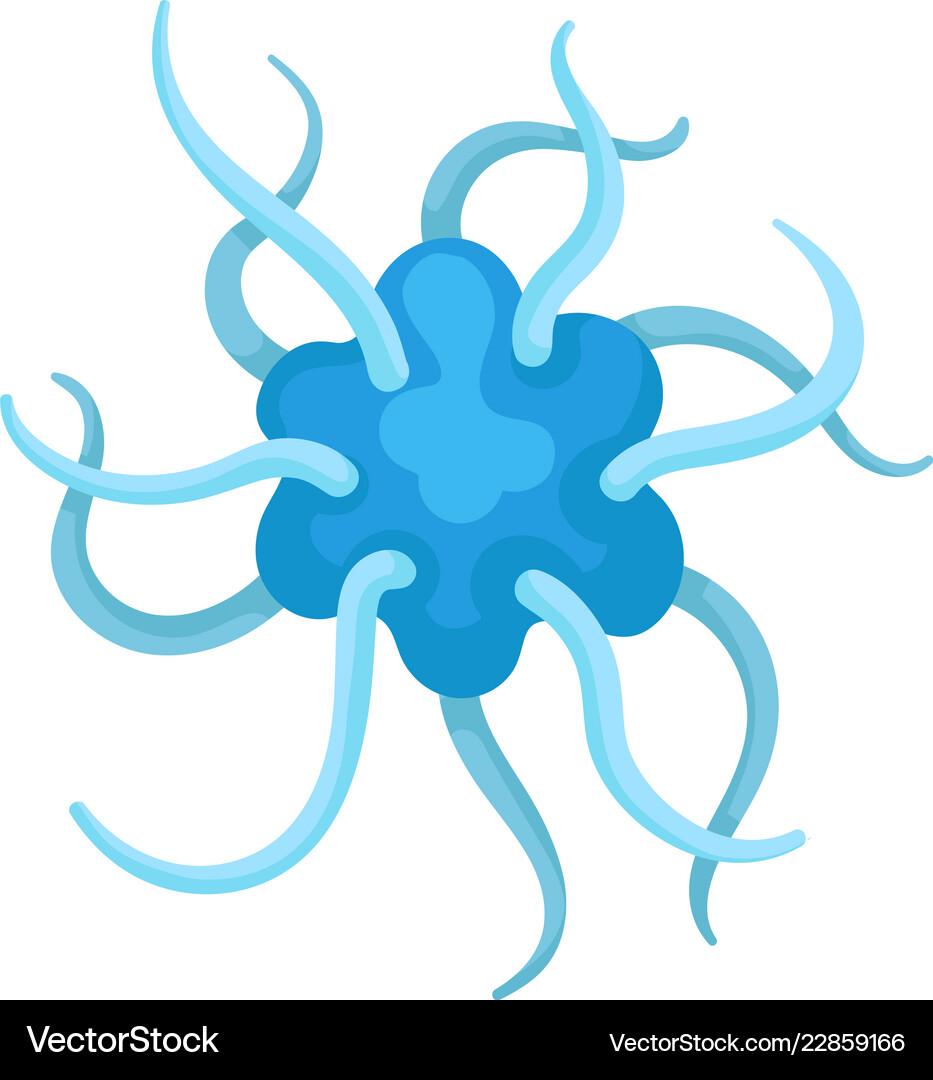 Flat icon influenza virus biology Royalty Free Vector Image