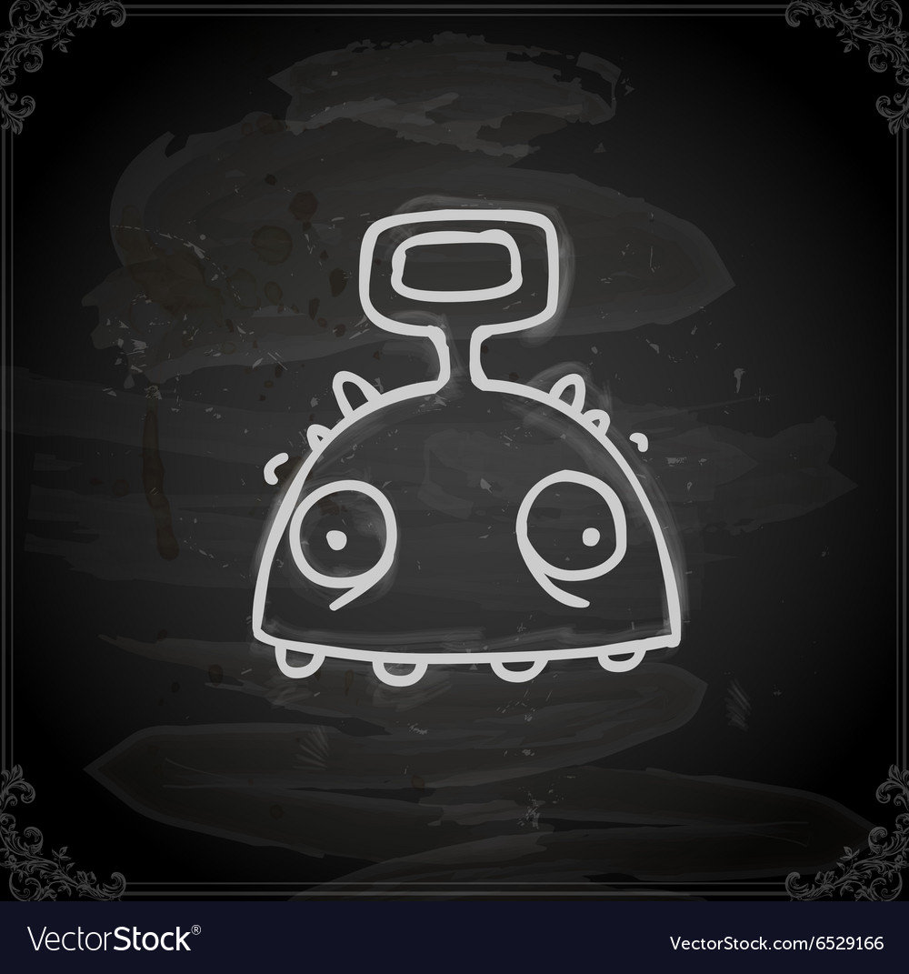 Hand drawn alien Royalty Free Vector Image - VectorStock