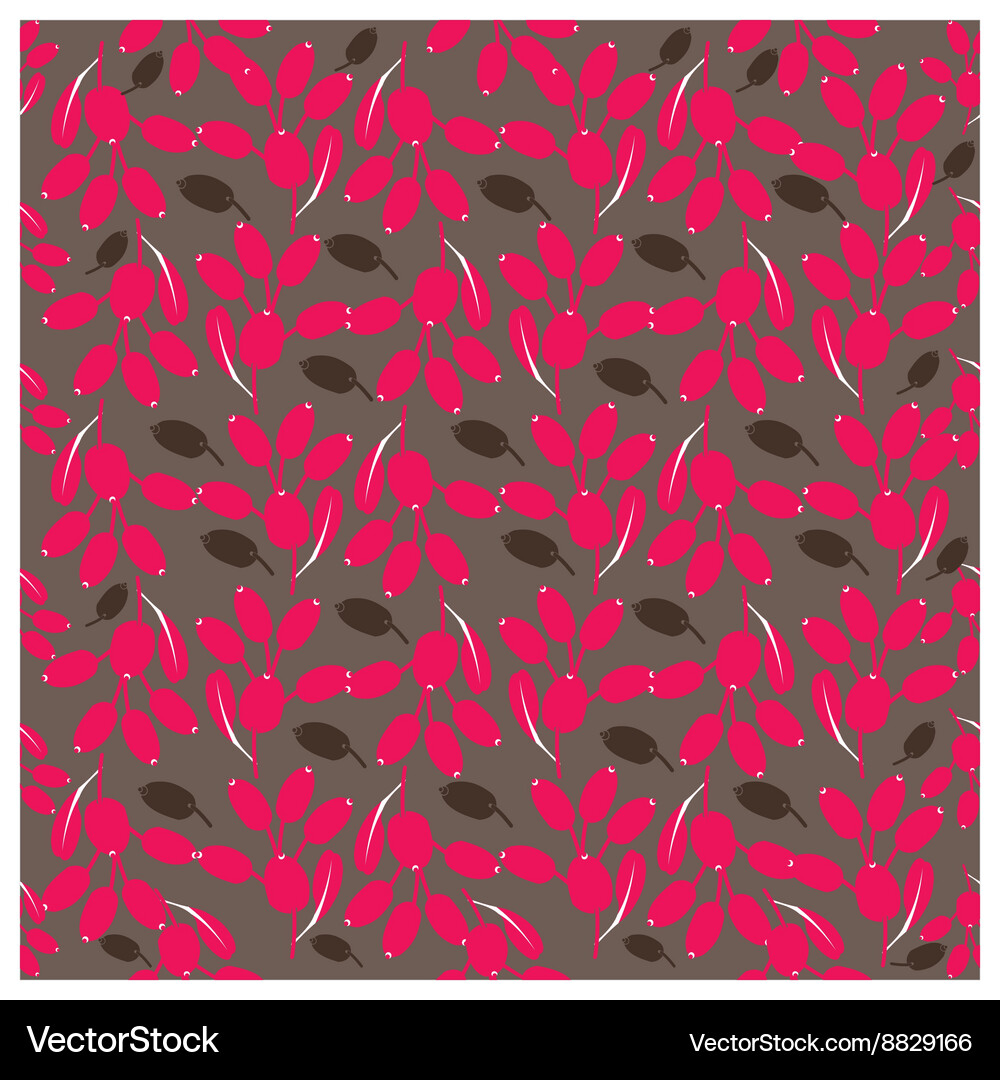 Leavesfruits and flowers seamless pattern Vector Image