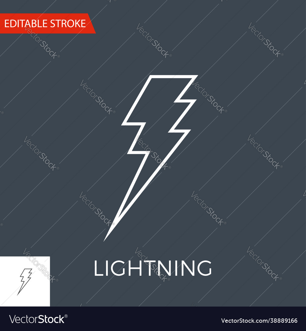 Lightning icon Royalty Free Vector Image - VectorStock