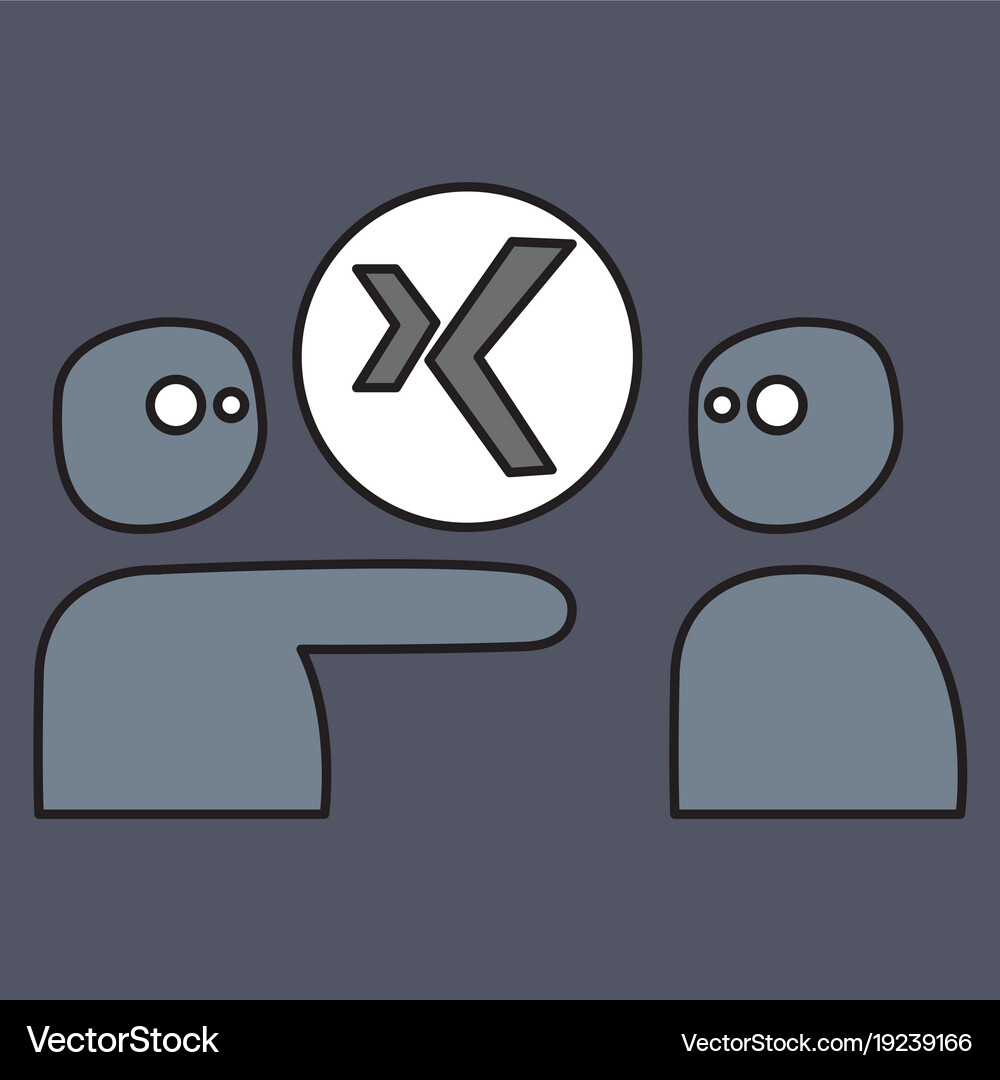 Logo xing icon social media network Royalty Free Vector