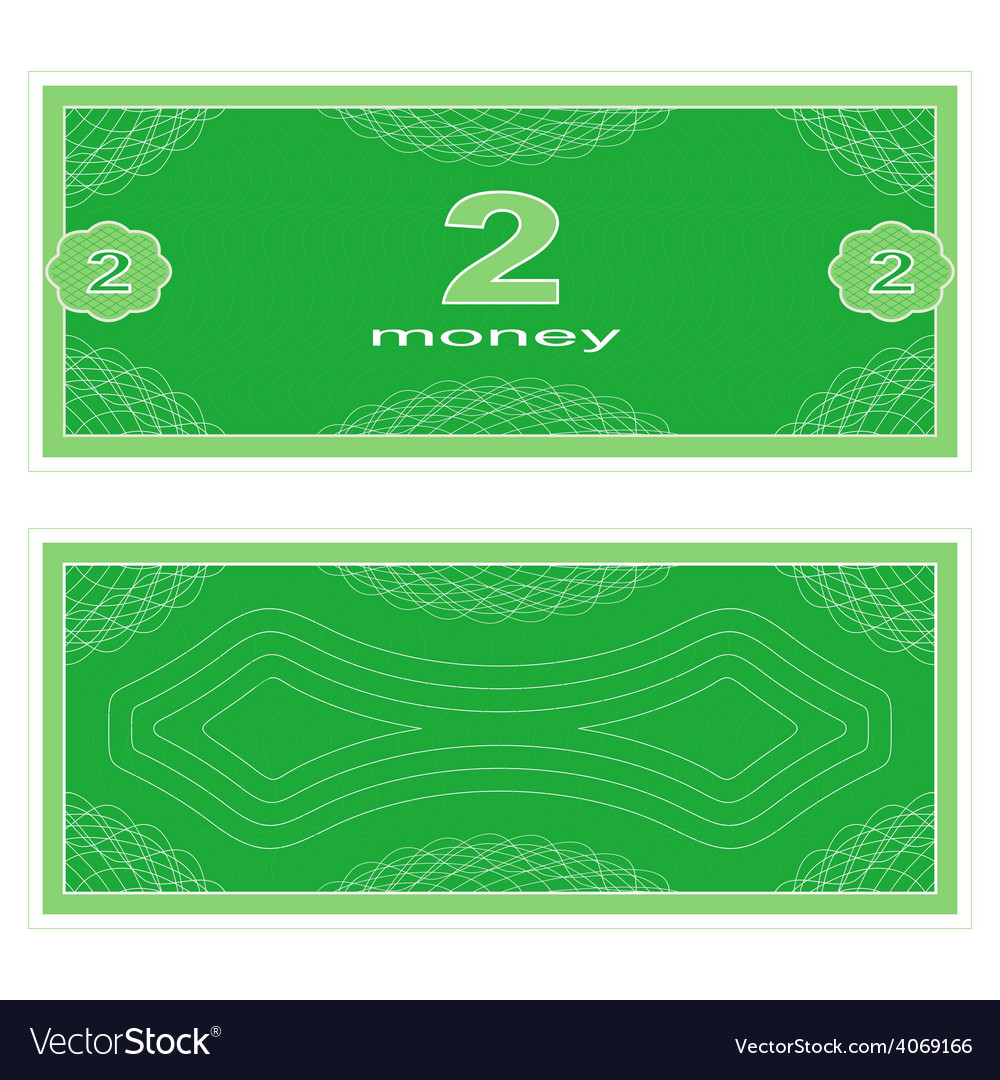 Play money two Royalty Free Vector Image - VectorStock
