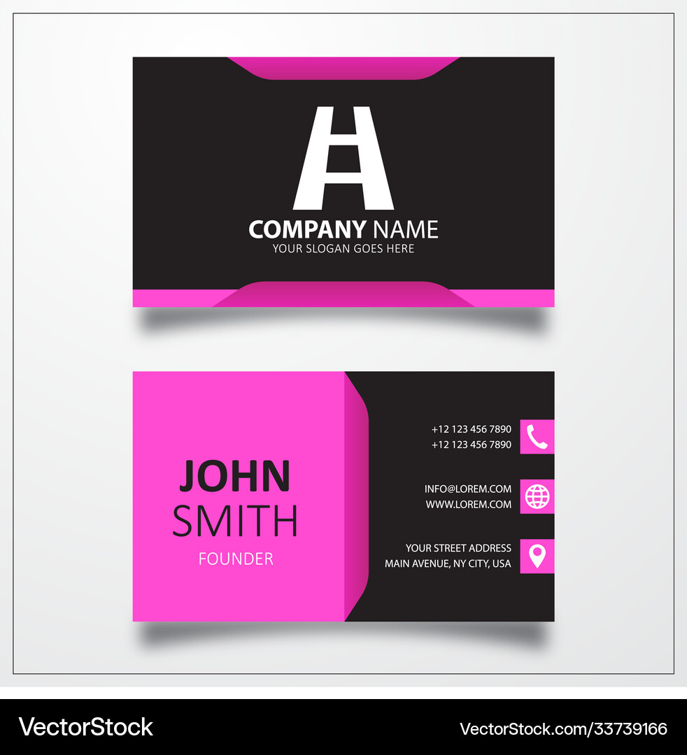 Road icon business card template Royalty Free Vector Image