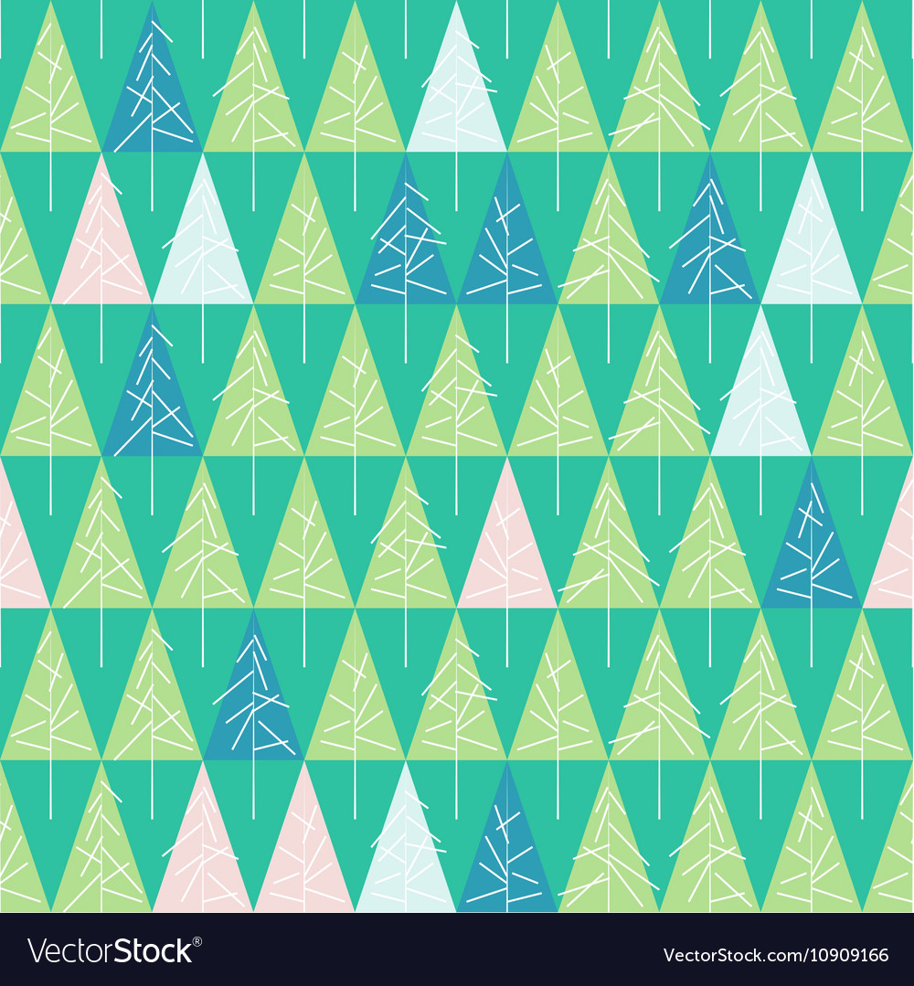 Seamless pattern with fir trees isolated Vector Image