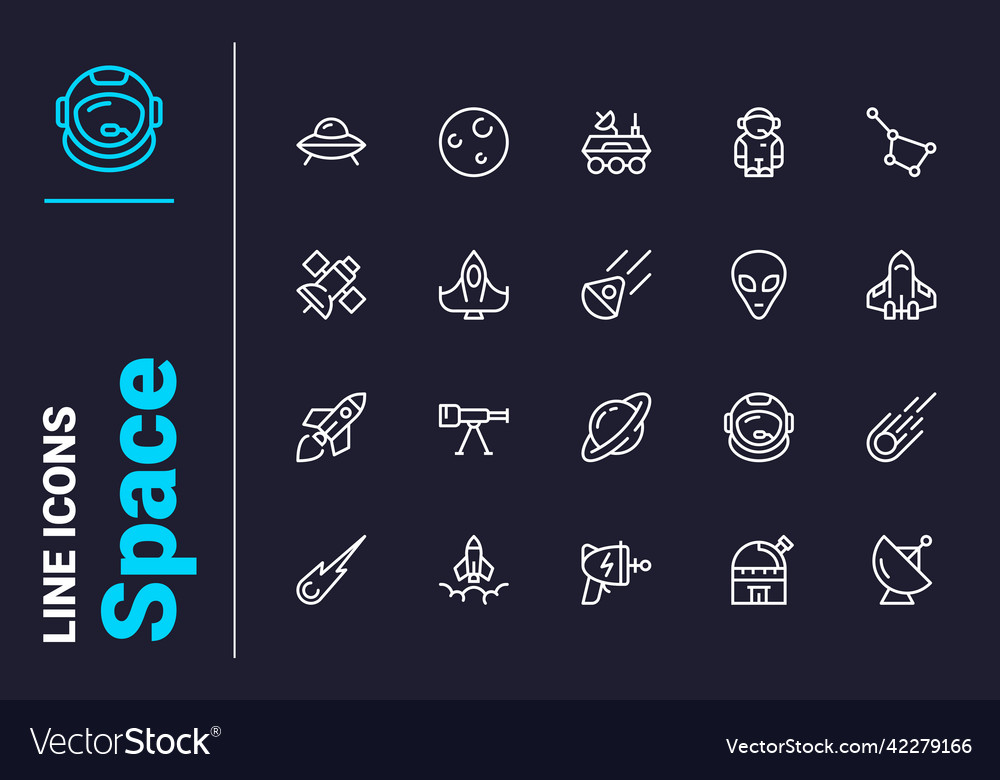 Space exploration icons set Royalty Free Vector Image Space exploration icons set Royalty Free Vector Image