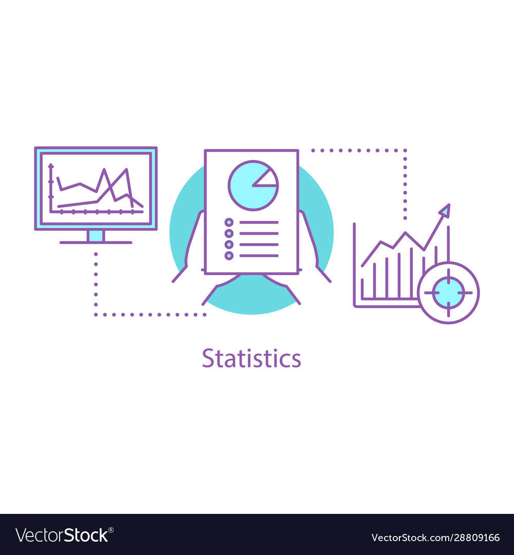 Statistics concept icon Royalty Free Vector Image