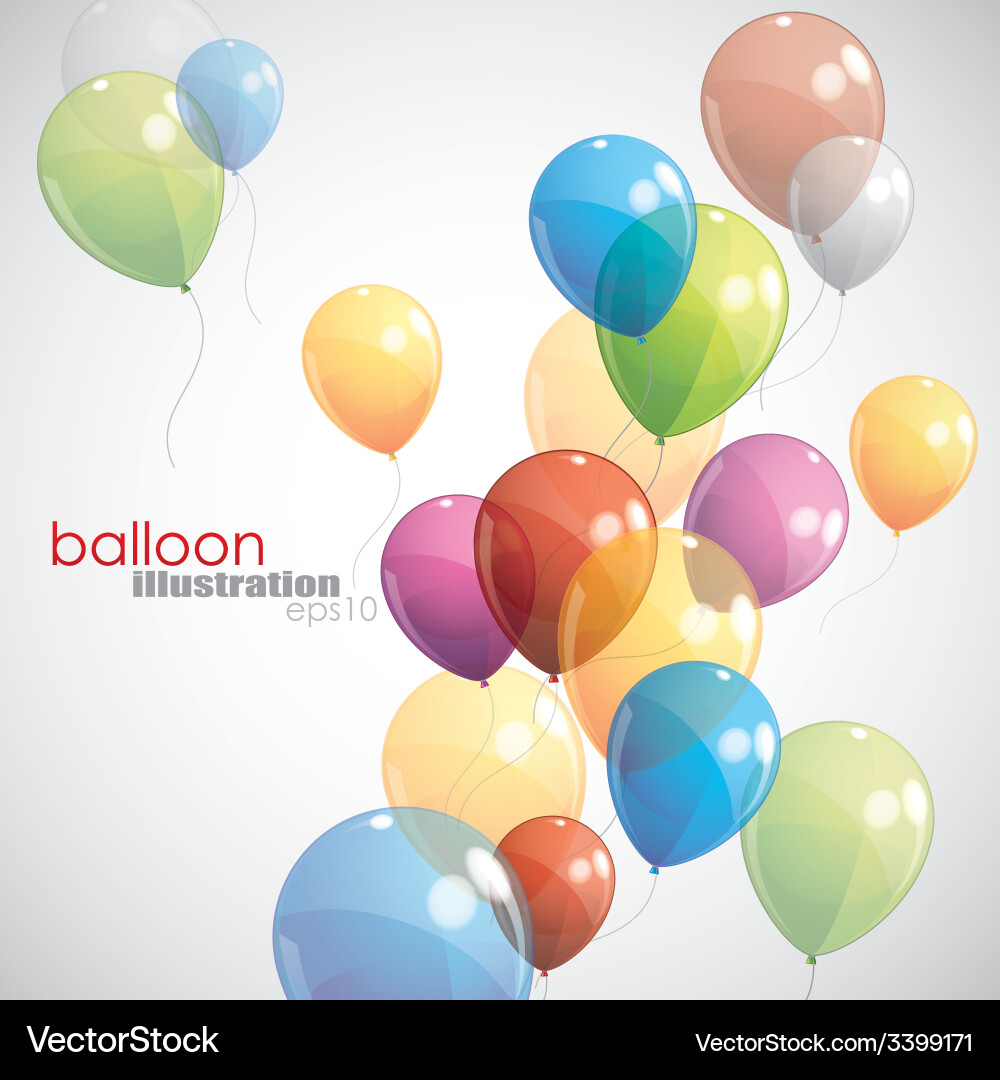 Background with multicolored balloons Royalty Free Vector