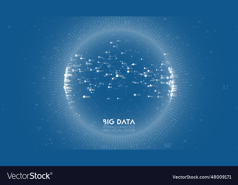Big data visualization futuristic infographic Vector Image