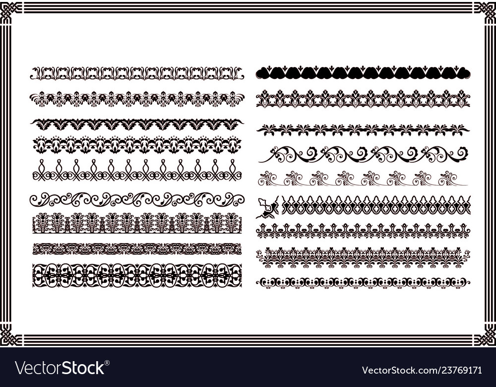 Border decoration Royalty Free Vector Image - VectorStock