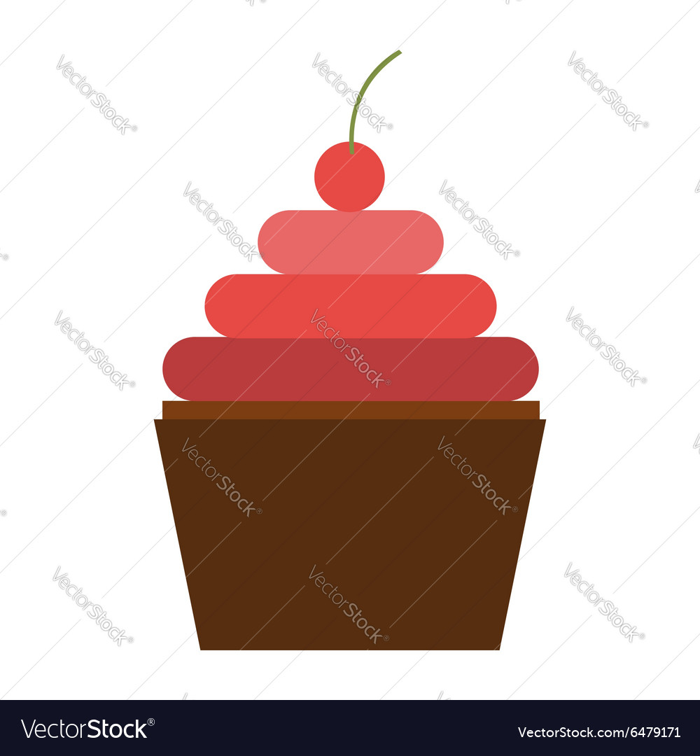 Cake flat icon Royalty Free Vector Image - VectorStock