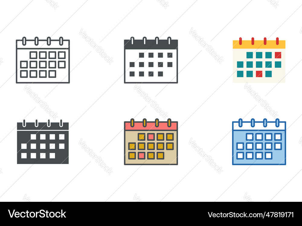 Calendar icon symbol template for graphic and web Vector Image