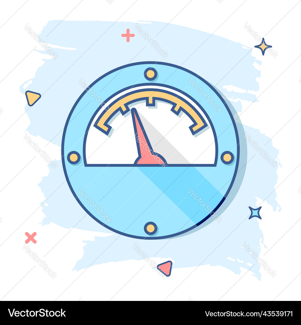 Cartoon electric meter icon in comic style power Vector Image