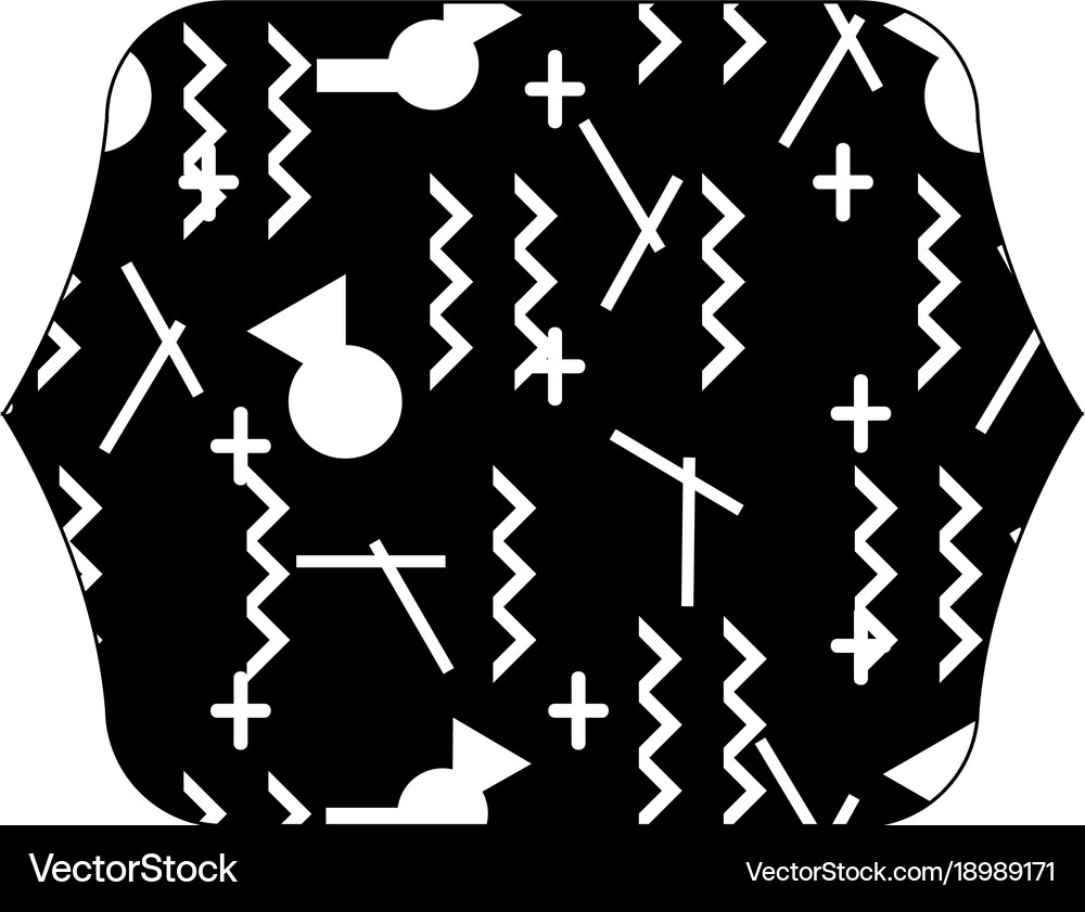 Contour line quadrate with geometric abstract Vector Image