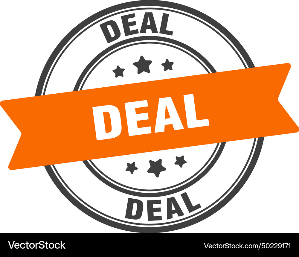 Deal stamp label on transparent background Vector Image