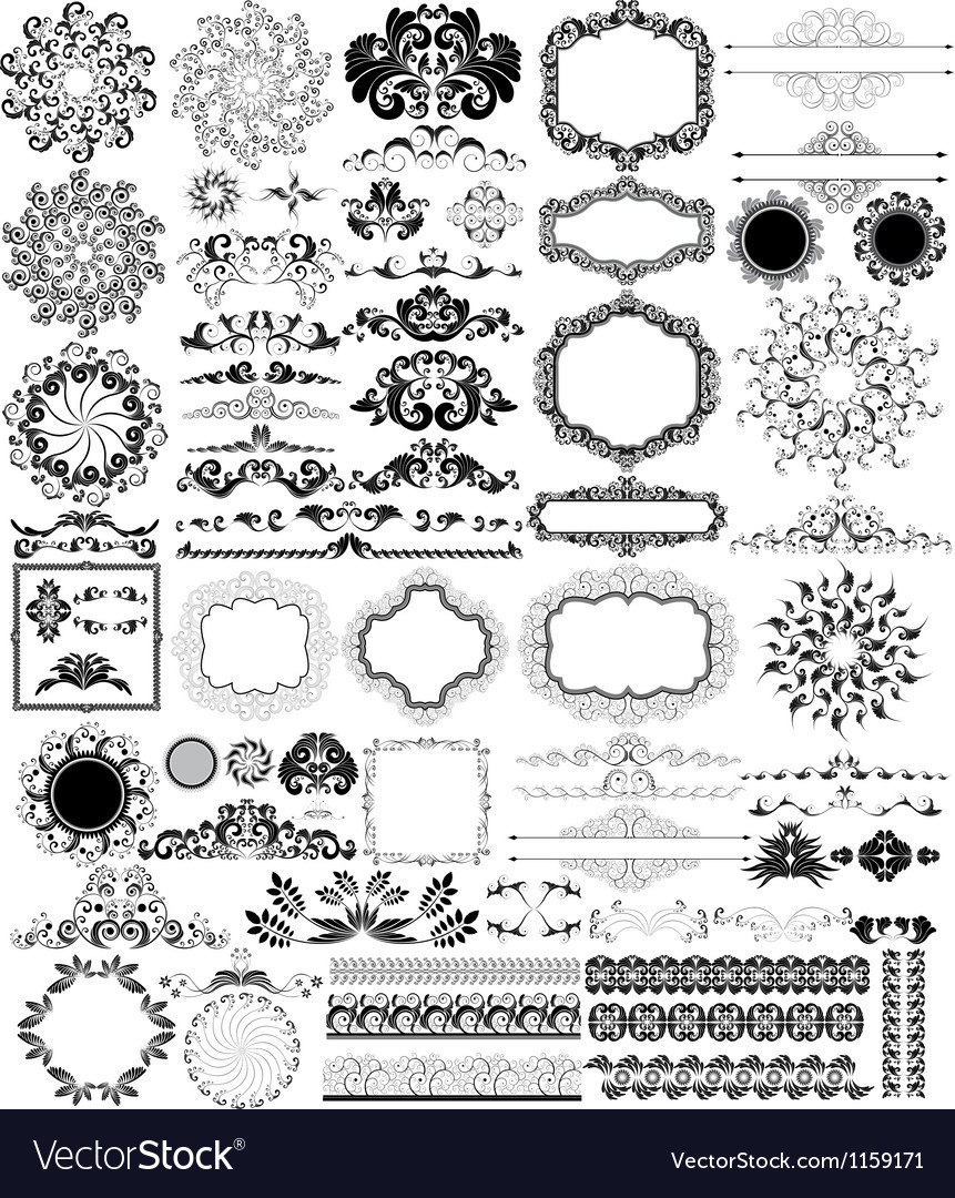 Design elements Royalty Free Vector Image - VectorStock