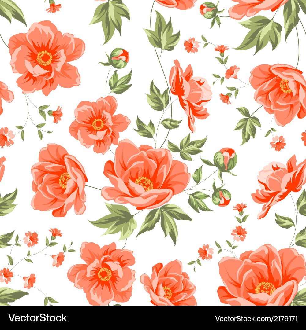 Design of vintage floral pattern Royalty Free Vector Image