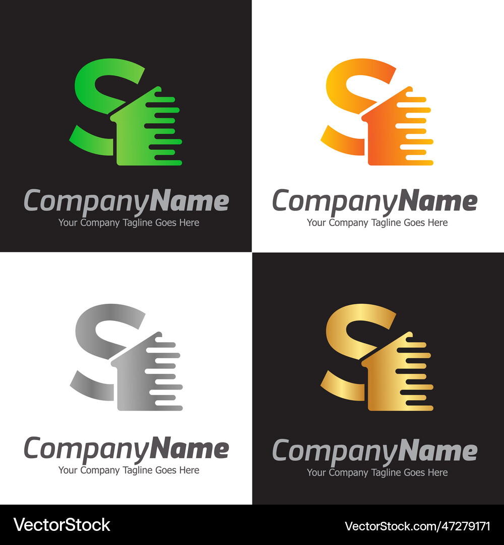 Letter s logo template colorful s Royalty Free Vector Image